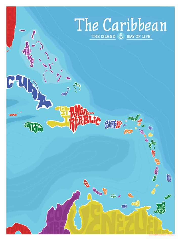 Caribbean Islands Map