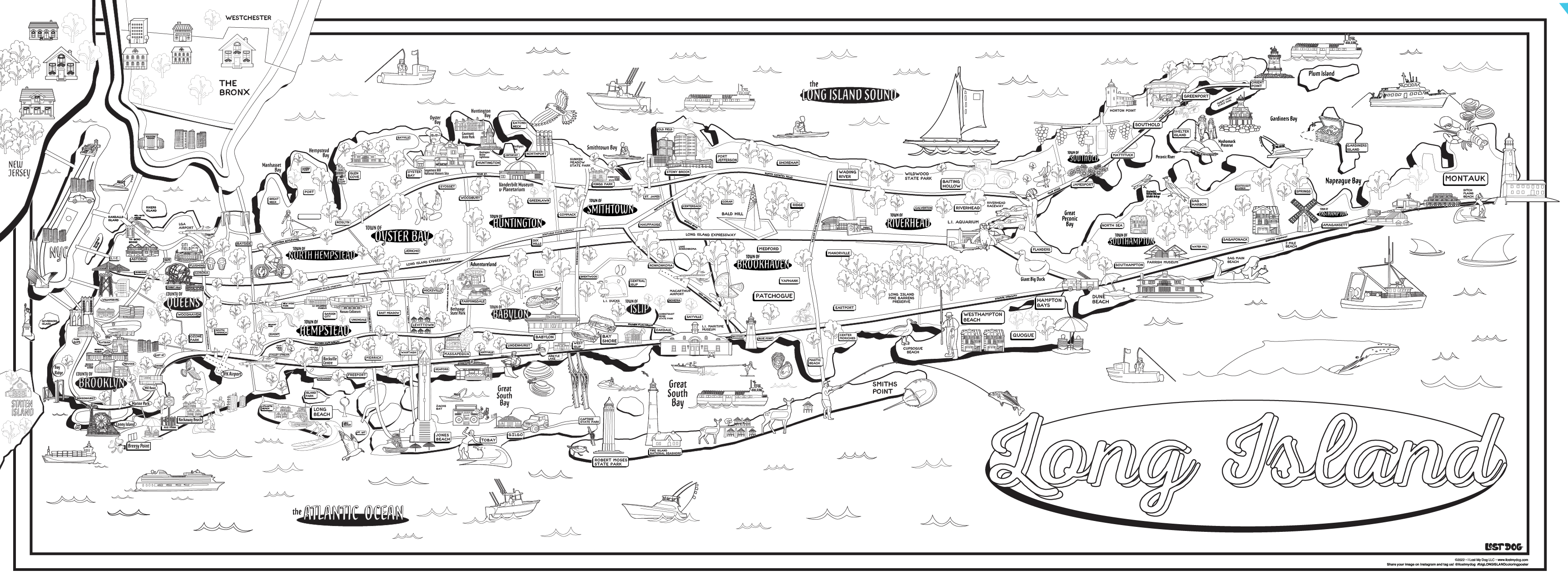 town map coloring page