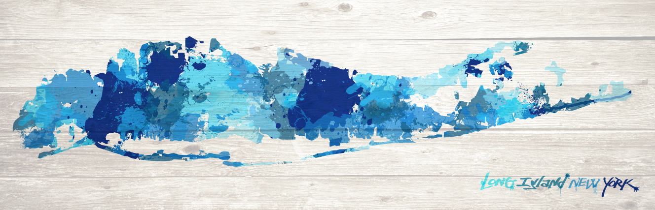 Long Island Paint Splatter Silhouette – LOST DOG Art & Frame