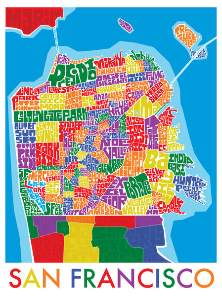 San Francisco City Map Neighborhoods San Francisco All Peaks Loop